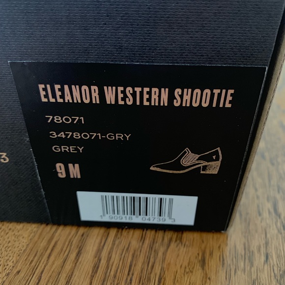 Frye | Shoes | Frye Bootie Eleanor Western Shootie Grey Sz 9 Nib | Poshmark